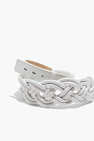 White Weaved Tube Belt - Belts | Country Road