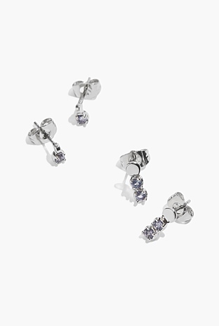Silver Iris Stud Pack - Earrings | Country Road