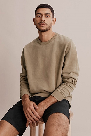 Bark Organically Grown Cotton Terry Garment Dyed Sweat - Natural Fibres ...