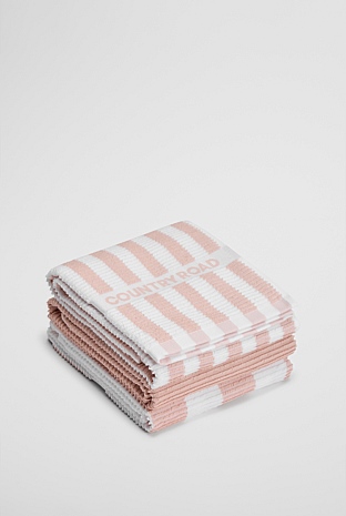 Rose CR Stripe Australian Cotton Tea Towel Pack of 3 - Tea Towels ...