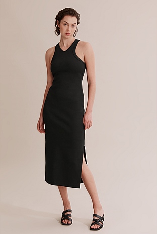 Black Racer Front Dress - Dresses | Country Road