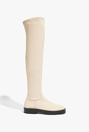 Cream Ryder Over Knee Boot - Boots | Country Road