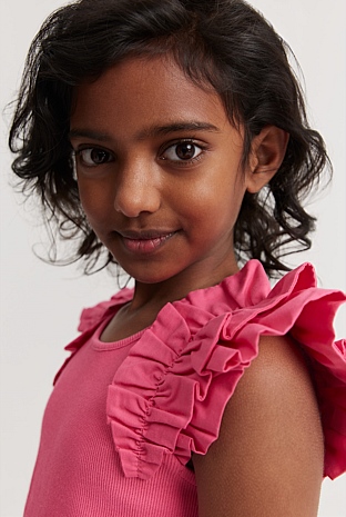 Raspberry Australian Cotton Shoulder Detail T-Shirt - T-Shirts ...