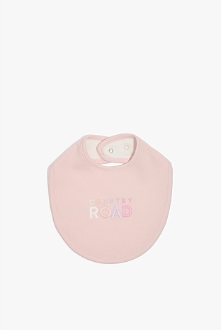 Mineral Pink Organically Grown Cotton Logo Embroidered Bib ...