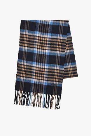 Navy Check Scarf - Hats & Scarves | Country Road