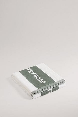 Bermuda CR Logo Australian Cotton Tea Towel - Natural Fibres | Country Road