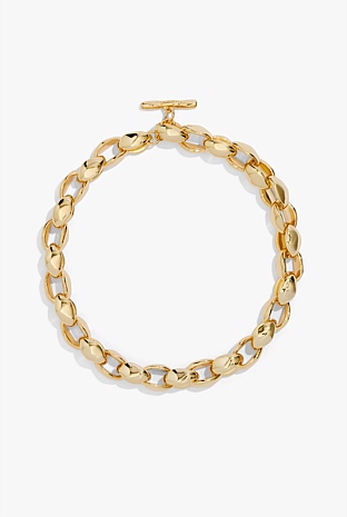 Gold Molten Chain Necklace - Work | Country Road