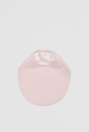 Mineral Pink GOTS-certified Organic Heritage Embroidered Bib ...