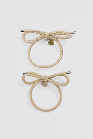 Shell Bow Hair Tie Pack of 2 - Accessories | Country Road
