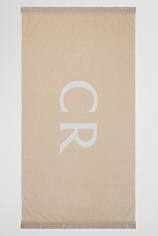Natural Verified Australian Cotton CR Logo Beach Towel - Beach Towels ...