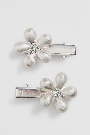Silver Flower Clip Pack of 2 - Accessories | Country Road