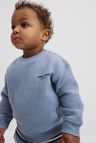 Slate Blue Australian Cotton Modern Sweat - Sweats | Country Road