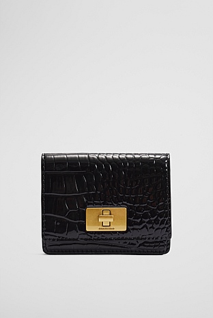 Black Multi Turn Lock Wallet - Work | Country Road