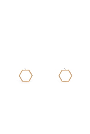 Gold Hexagon Stud - Earrings | Country Road