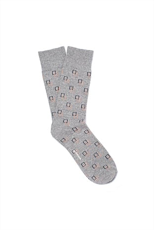 Charcoal Double Square Socks - Socks | Country Road