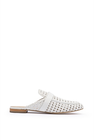 White Alyssa Mule - Flats | Country Road