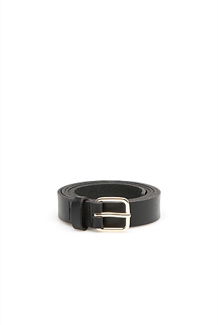 Black Simple Leather Belt - Belts | Country Road