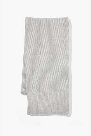 Light Grey Marle Aria Chunky Knit Throw - Throws | Country Road