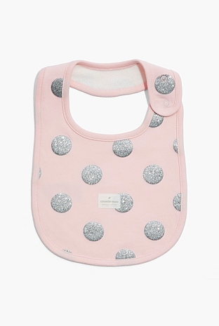 Pale Pink Glitter Spot Bib - Accessories | Country Road