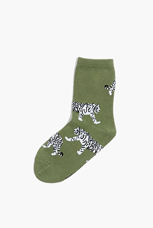 Sage Tiger Sock - Accessories | Country Road