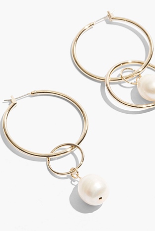 Gold Alice Pearl Earring - Earrings | Country Road
