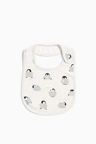 Light Grey Marle Penguin Bib - Accessories | Country Road