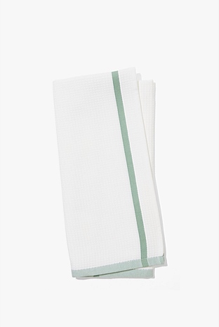 Faded Moss Australian Cotton CR Logo Tea Towel - Tea Towels | Country Road