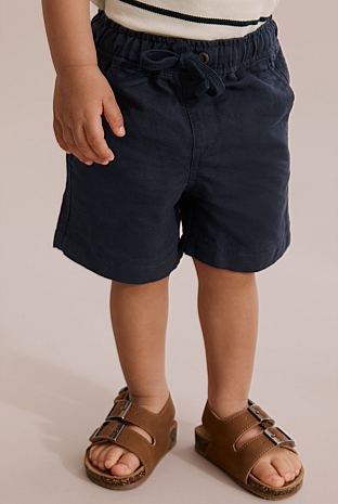 Navy Drawcord Linen Short - Shorts | Country Road