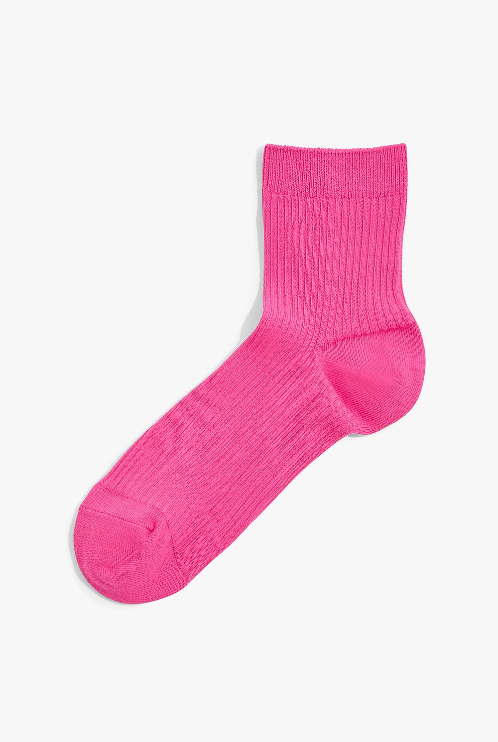Vivid Pink Australian Cotton Blend Ribbed Quarter Crew Sock - Socks ...