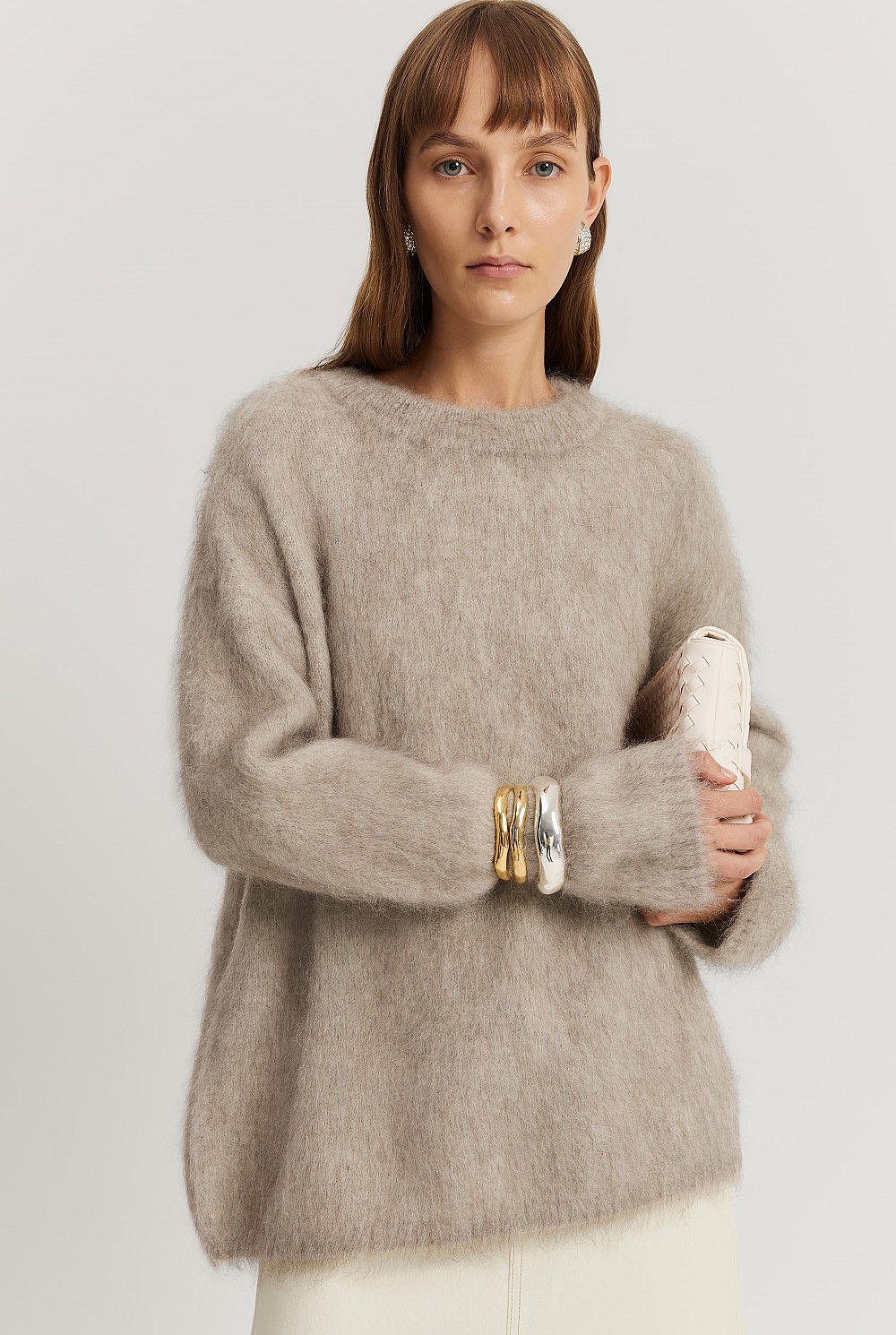 Fawn Marle Soft Fluffy Crew Neck - Knitwear | Country Road