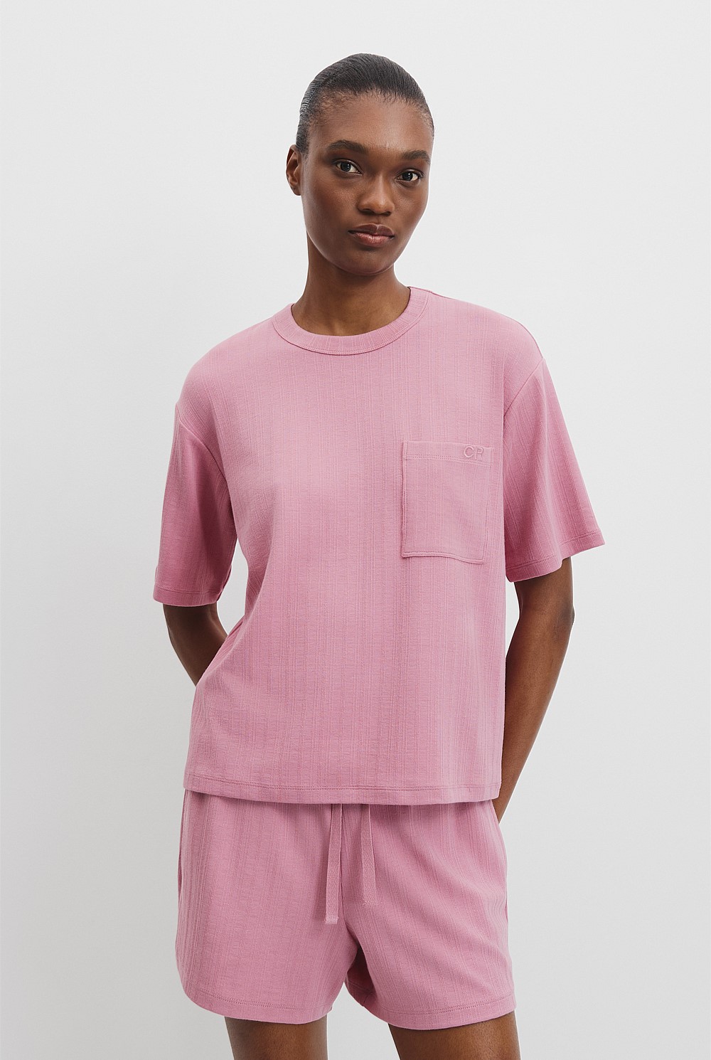 Dusty Rose Short Sleeve Pyjama T-Shirt - Sleepwear | Country Road
