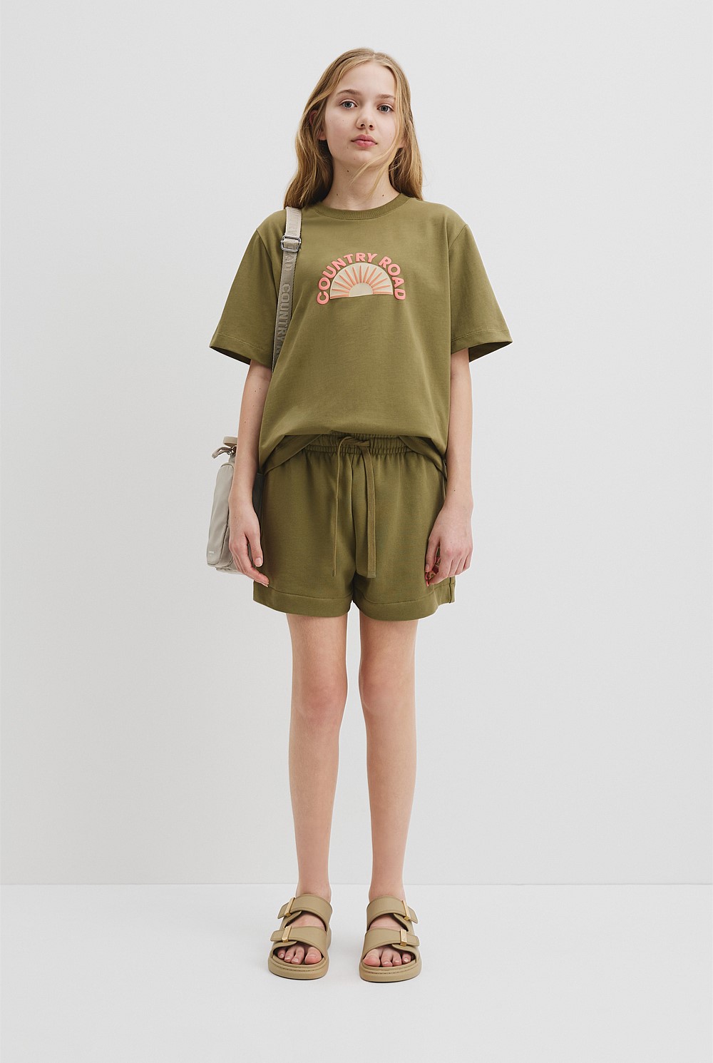 Teen Recycled Cotton Blend Sundial T-Shirt - T-Shirts | Country Road