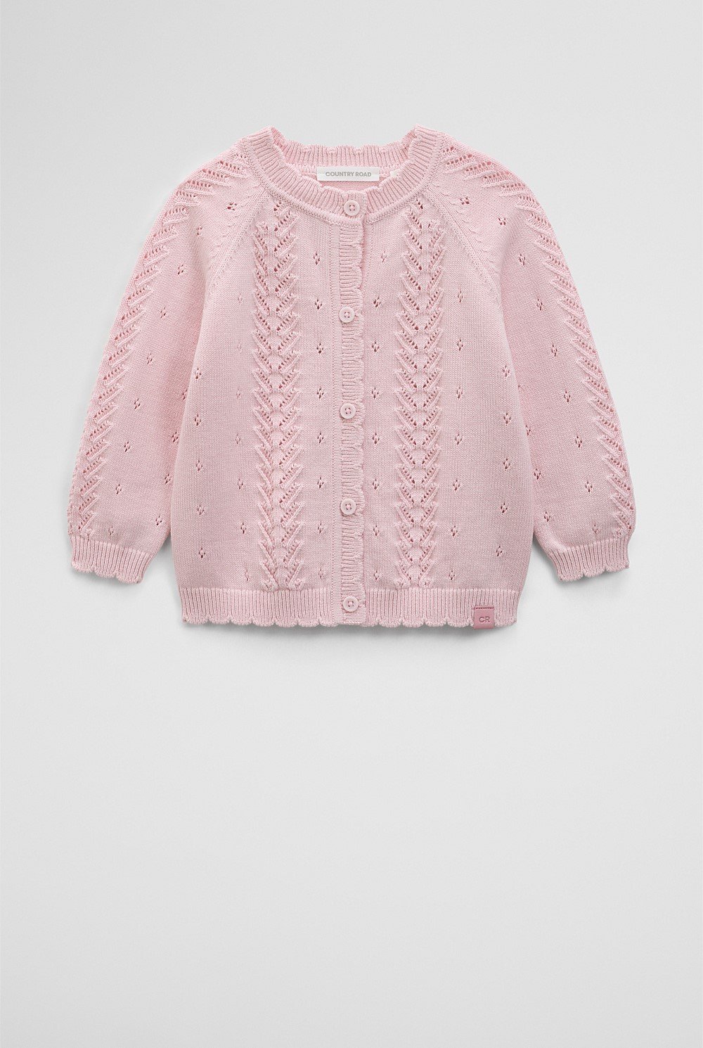 Mineral Pink Knit Cardigan - Knitwear | Country Road