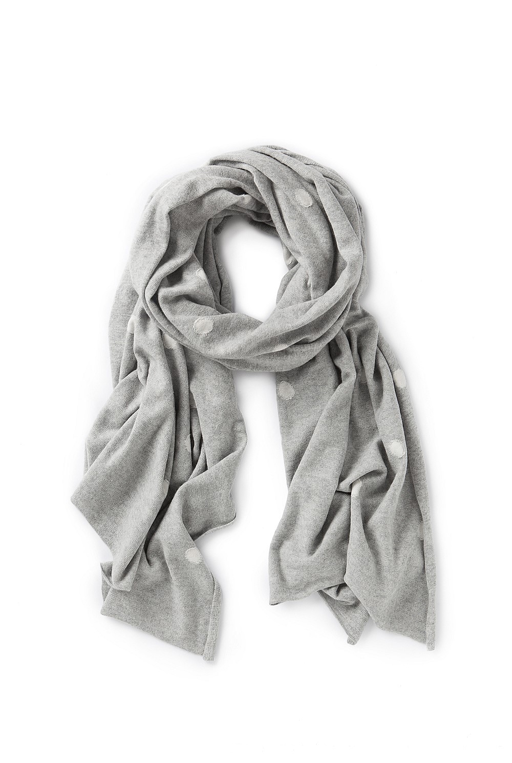 Light Grey Marle Knitted Spot Scarf - Accessories | Country Road