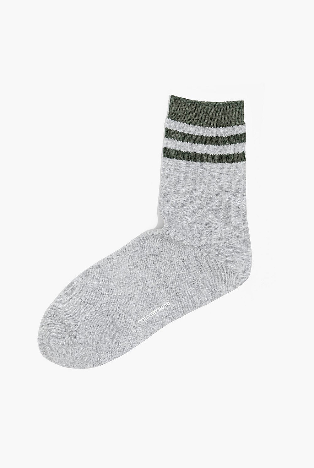 Grey Marle Preppy Quarter Crew Sock - Socks & Tights | Country Road