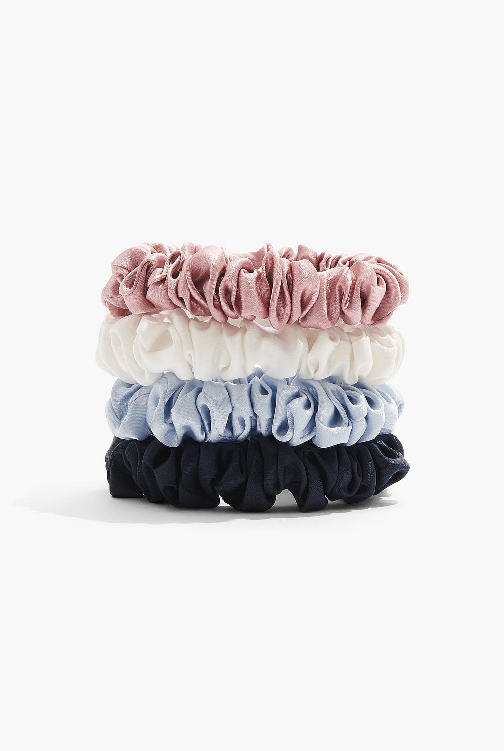 Blue Silk Scrunchie Pack of 4 - Hair Accessories | Country Road
