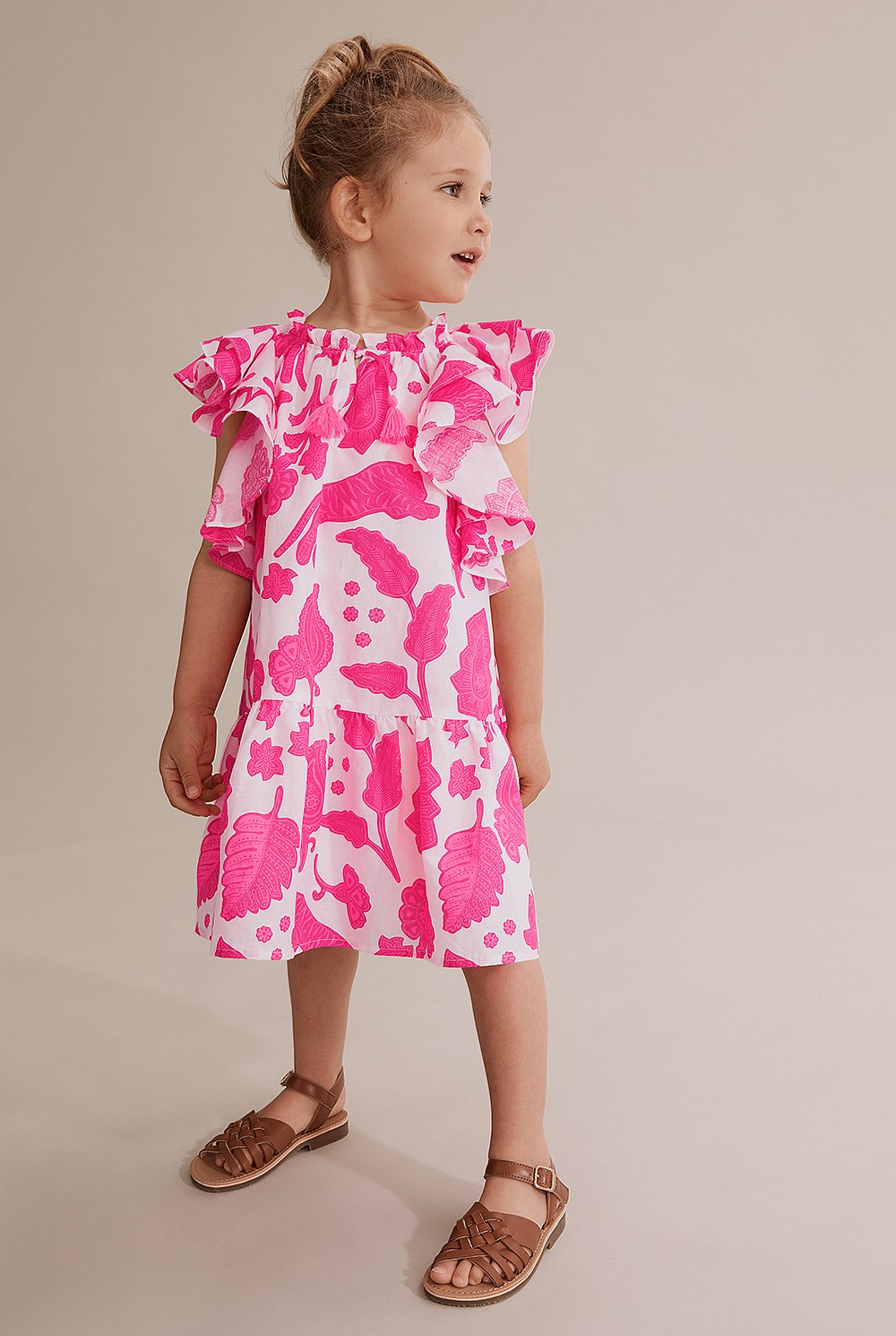 Marshmallow Multi Stamp Dress - Dresses | Country Road