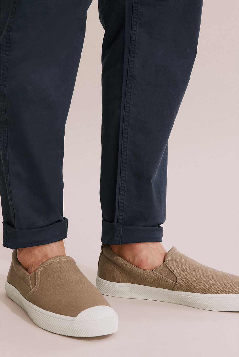 Dark Stone Cotton Slip-On - Casual Shoes | Country Road