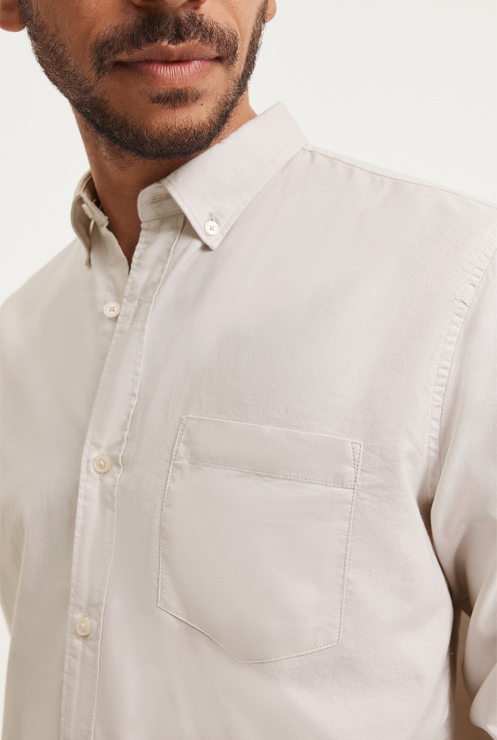 Nougat Regular Fit Washed Oxford Shirt - Event | Country Road
