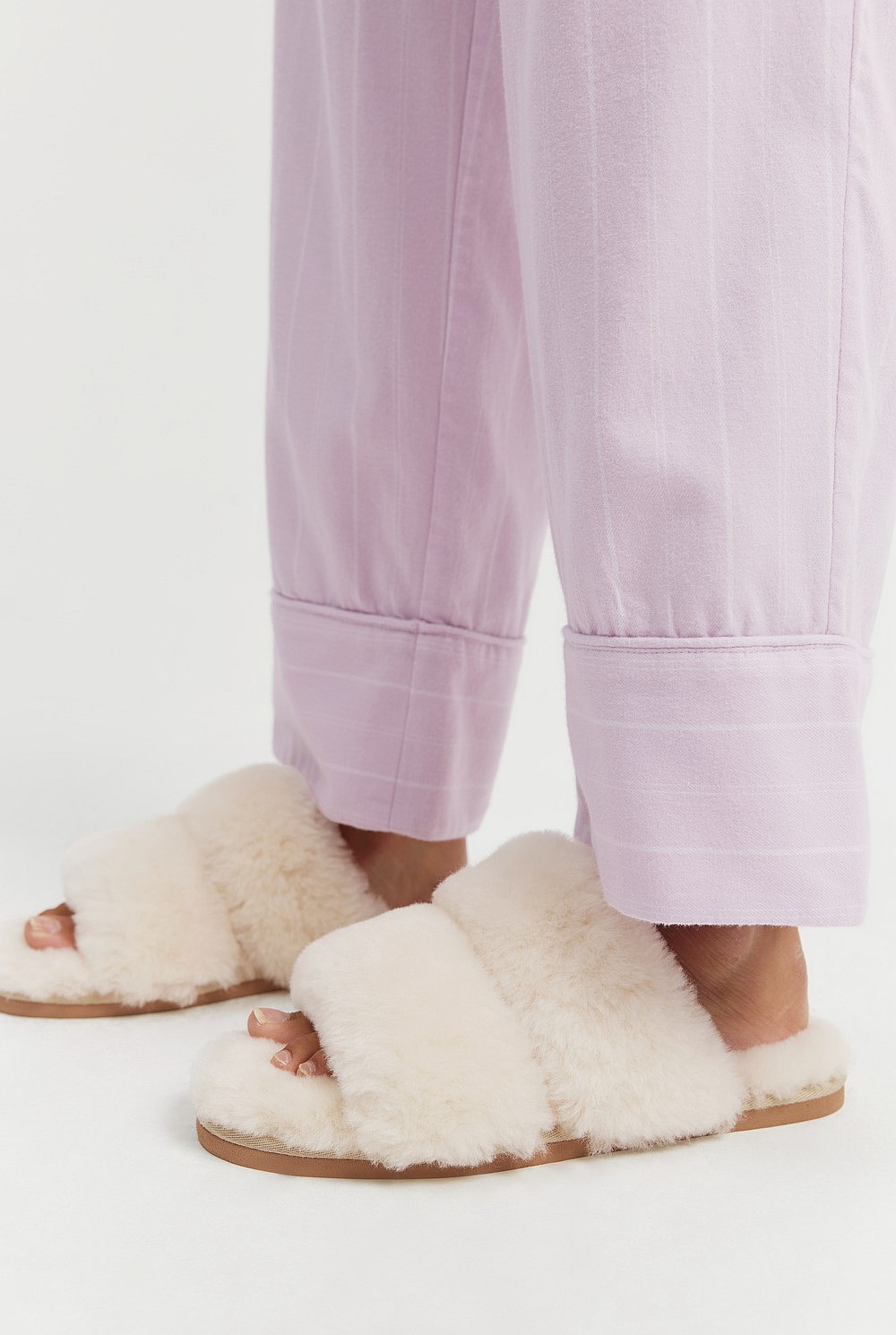 Sand Australian Made Shearling Double Slide - Flats | Country Road