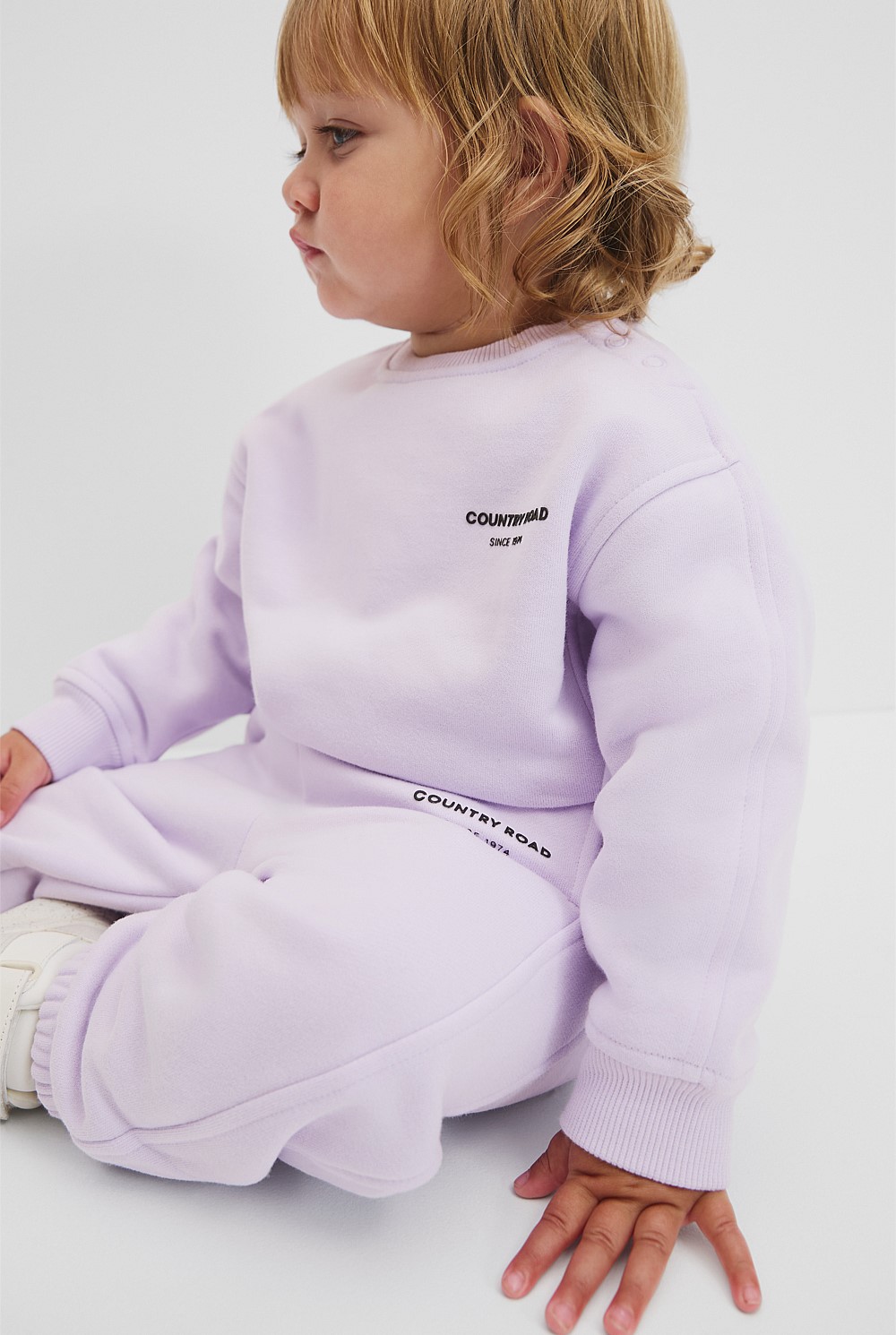Lilac Australian Cotton Modern Sweat - Sweats | Country Road