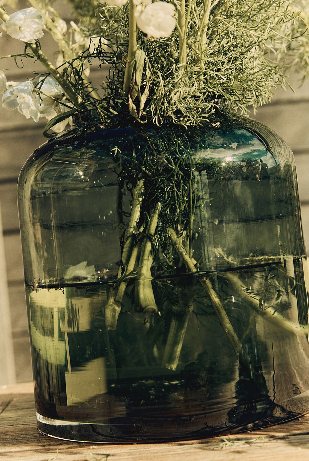 Dark Olive Dom Medium Glass Vase - Home Accessories | Country Road