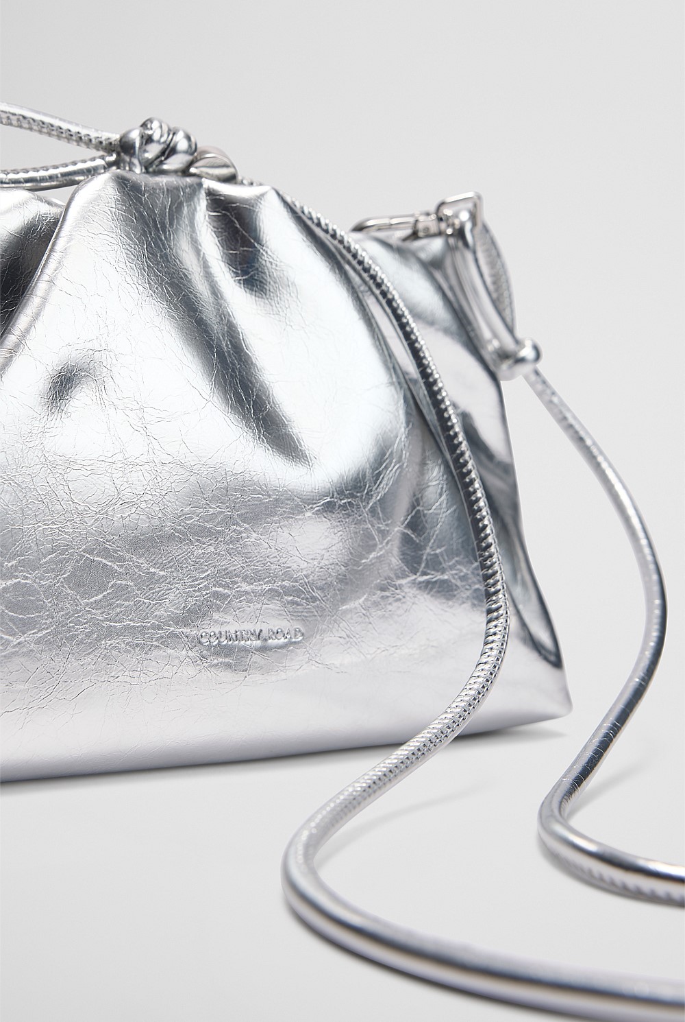 Silver Gathered Pouch Bag - Bags | Country Road