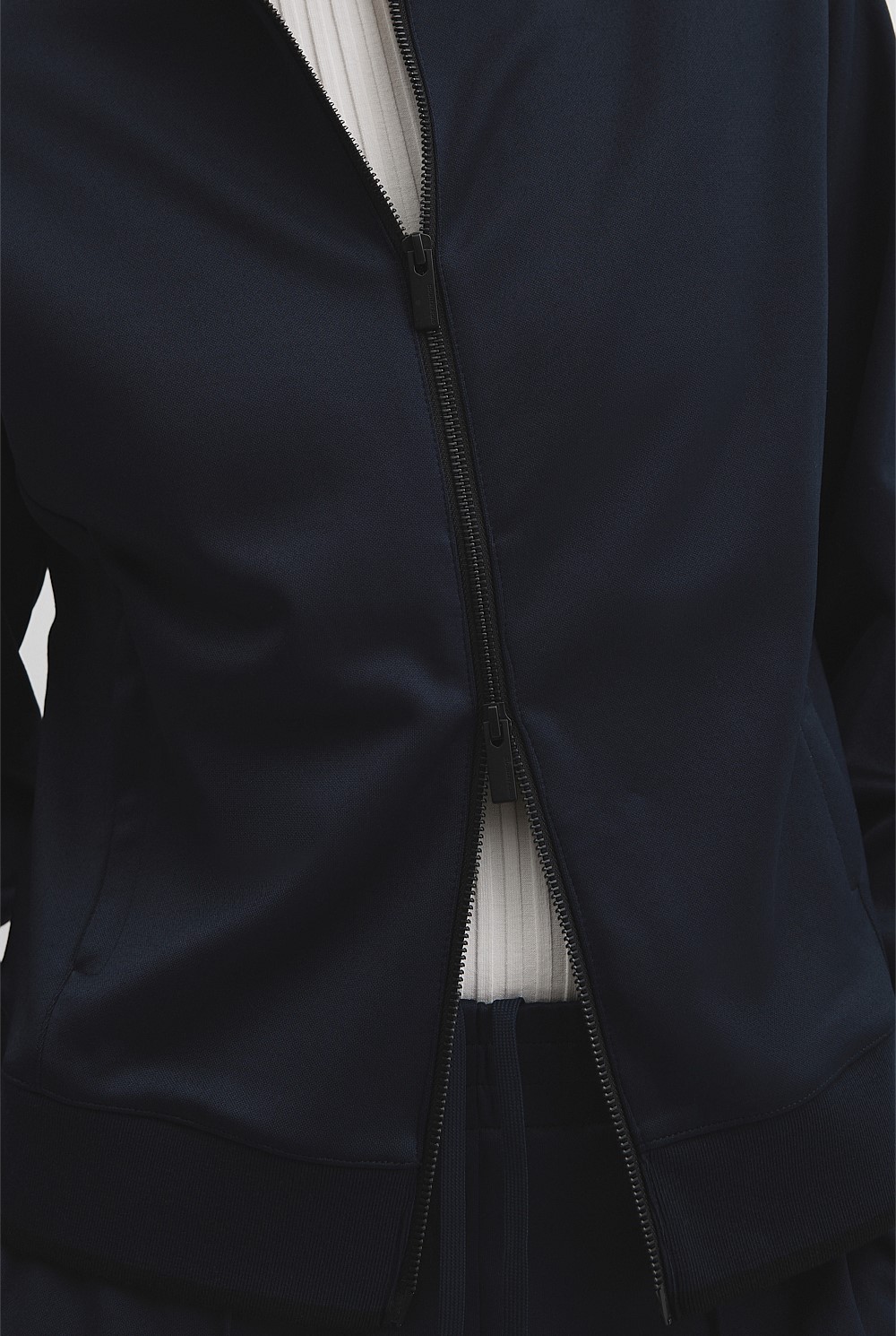 Navy Tricot Sweat Jacket - Sweats | Country Road