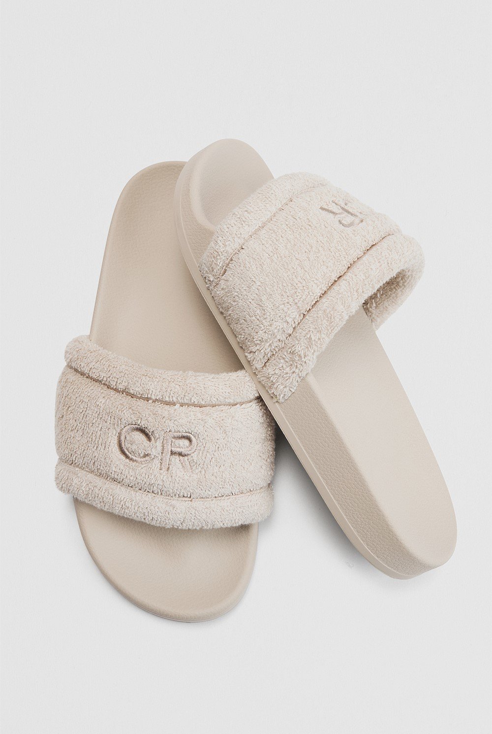 Sand CR Terry Slide - Flats | Country Road