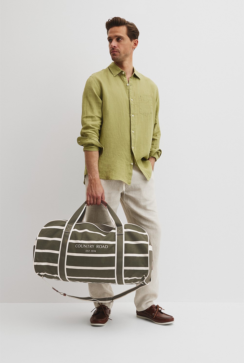 Thyme Stripe Country Road Logo Tote - Bags | Country Road