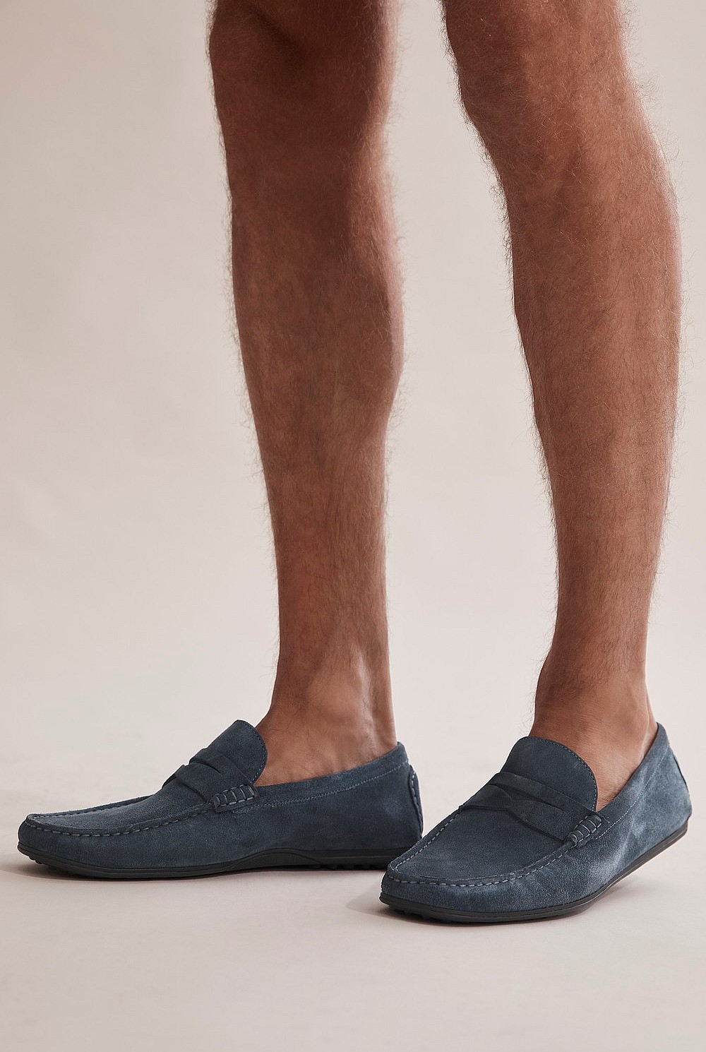 Navy Vern Suede Moccasin - Casual Shoes | Country Road