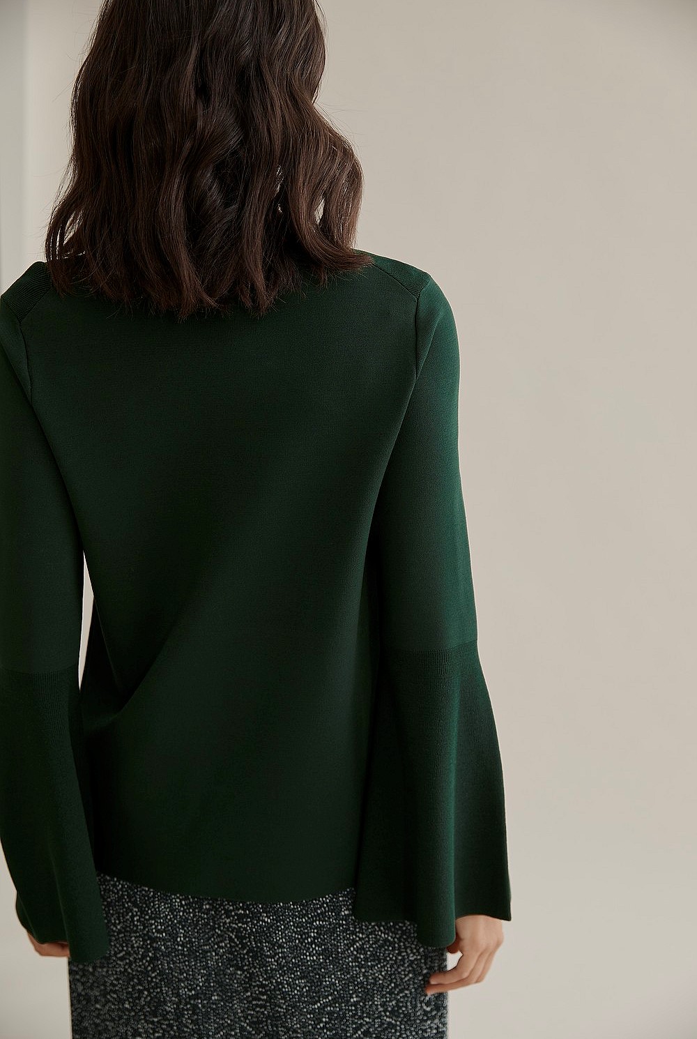 Emerald Trapeze Sleeve Sweater - Knitwear | Country Road