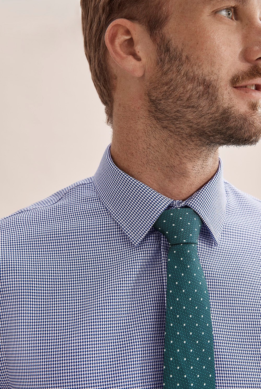 Petrol Green Textured Dot Tie - Ties & Pocket Squares | Country Road