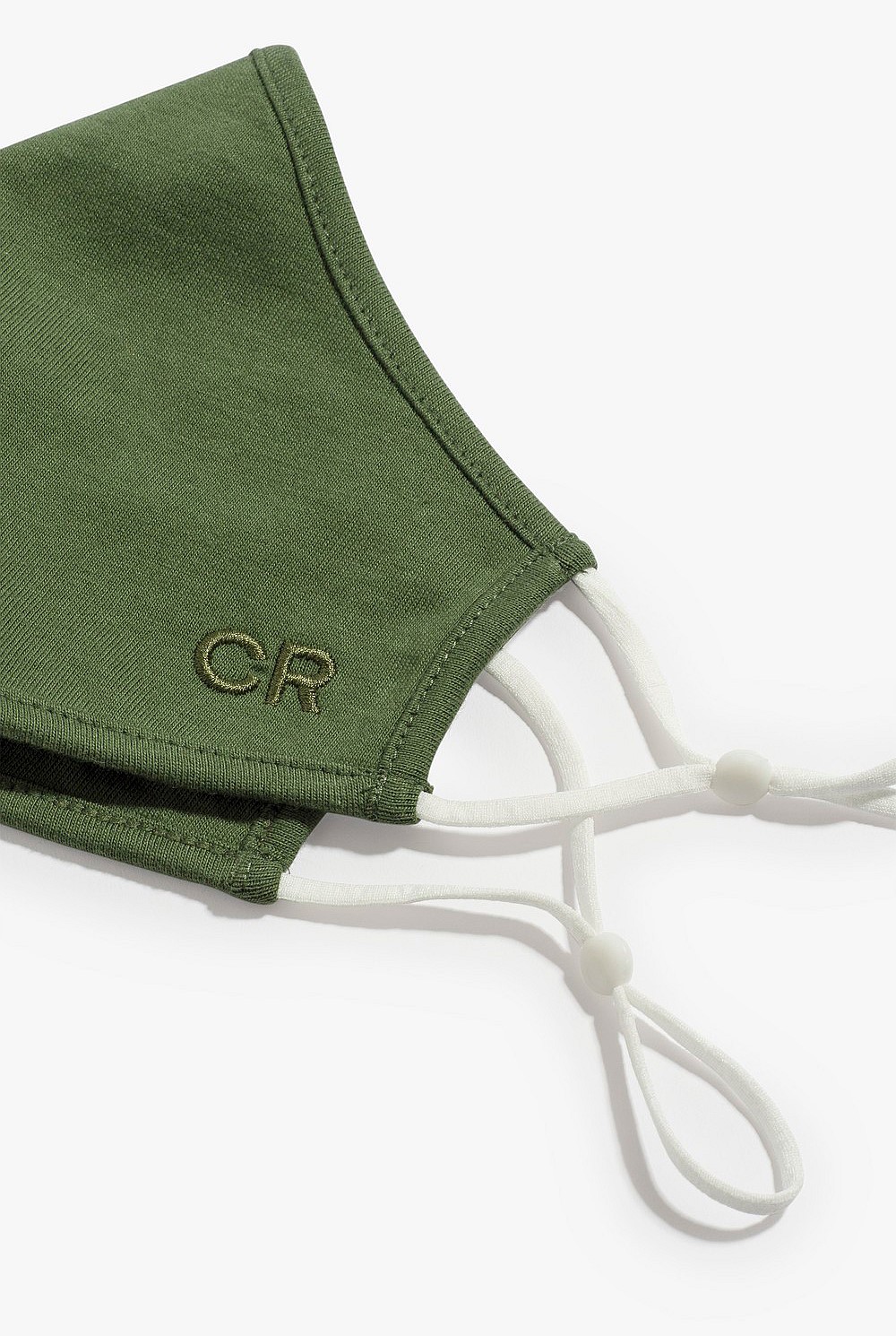 Moss Green CR Embroidered Cotton Mask - Hats, Scarves & Gloves ...